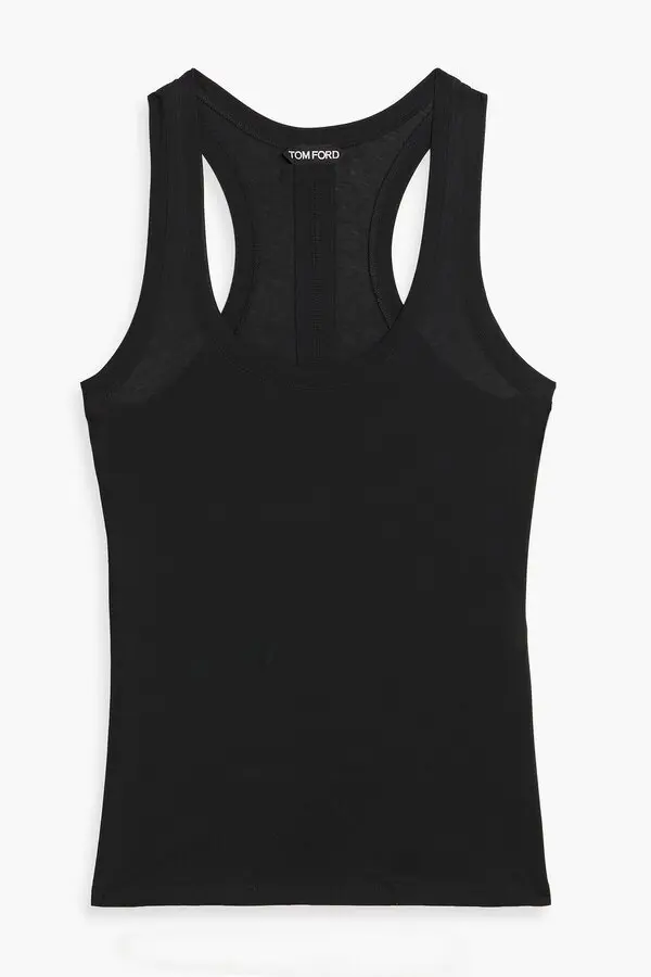 TOM FORD Cottonjersey Tank - Black