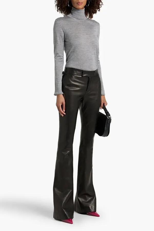 TOM FORD Mélange Cashmere And Silk-blend Turtleneck Sweater