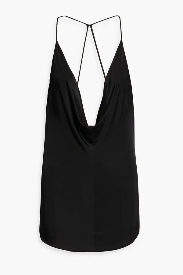 TOM FORD Draped Stretchjersey Top - Black