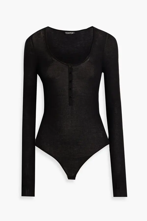 TOM FORD Cashmere And Silkblend Bodysuit - Black