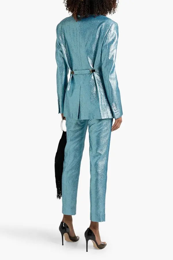 TOM FORD Lamé Blazer - Blue