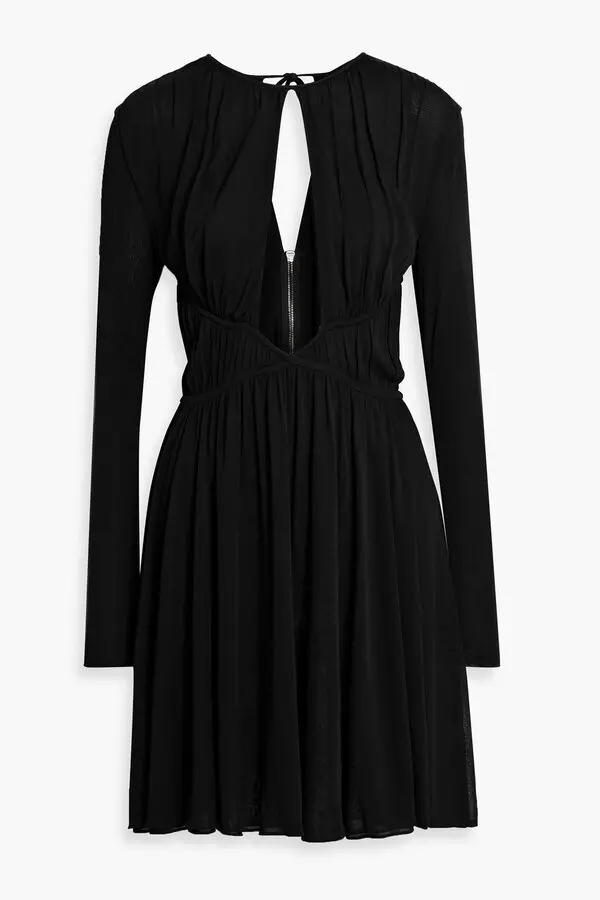 TOM FORD Cutout Crepe Mini Dress - Black