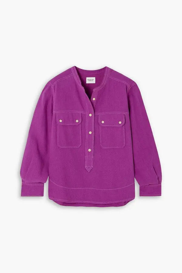 MARANT ETOILE Tecoyo Silk Shirt - Magenta