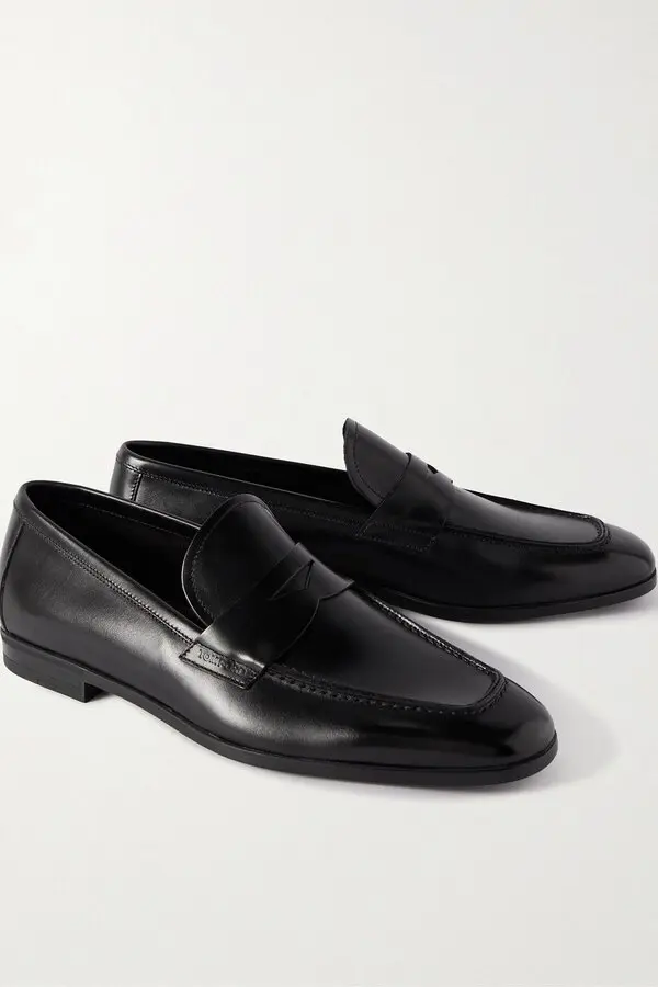 TOM FORD Sean Leather Penny Loafers