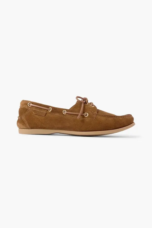 TOM FORD Robin Suede Boat Shoes - Brown