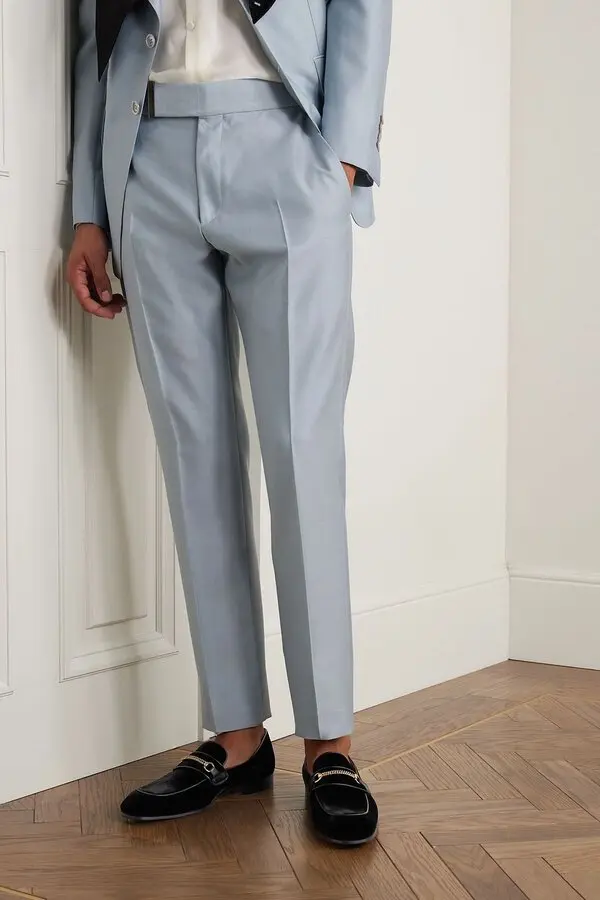 TOM FORD Bailey Chain-embellished Velvet Loafers