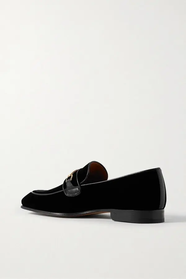 TOM FORD Bailey Chain-embellished Velvet Loafers