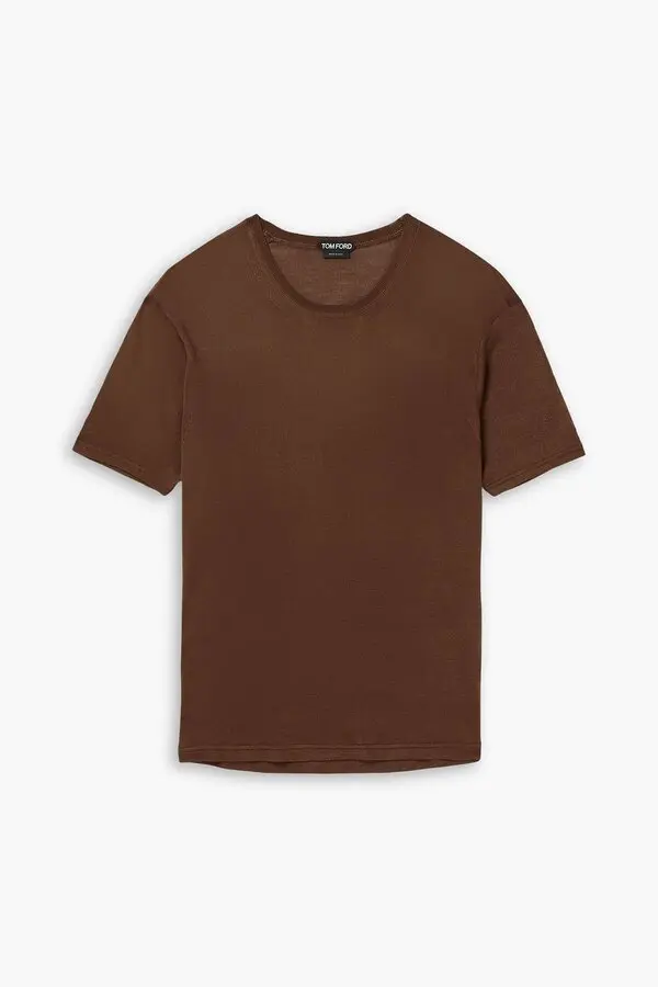 TOM FORD Silkblend Tshirt - Chocolate