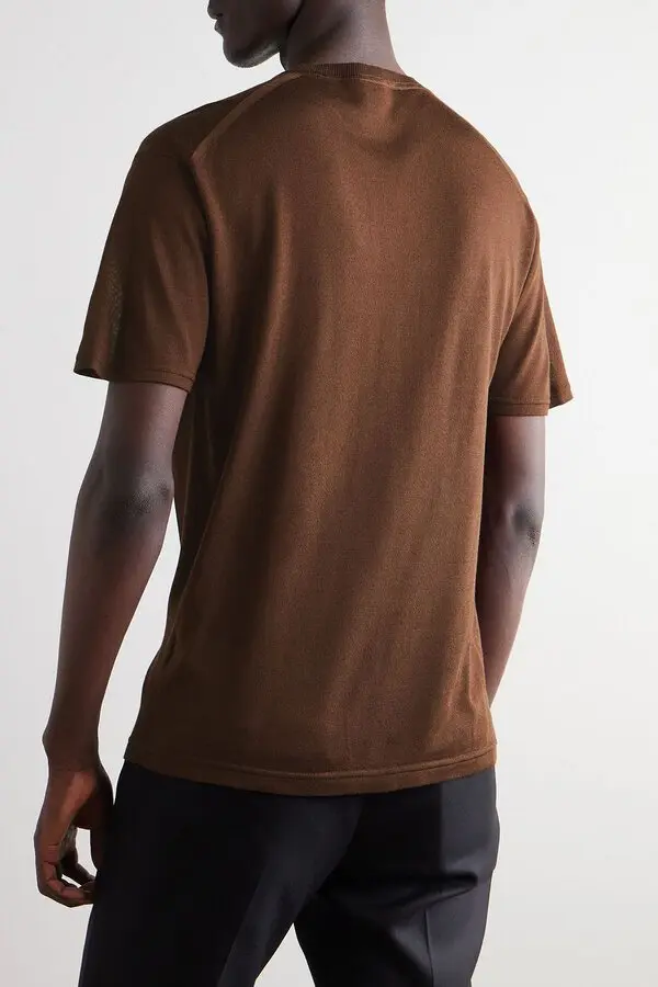 TOM FORD Silkblend Tshirt - Chocolate