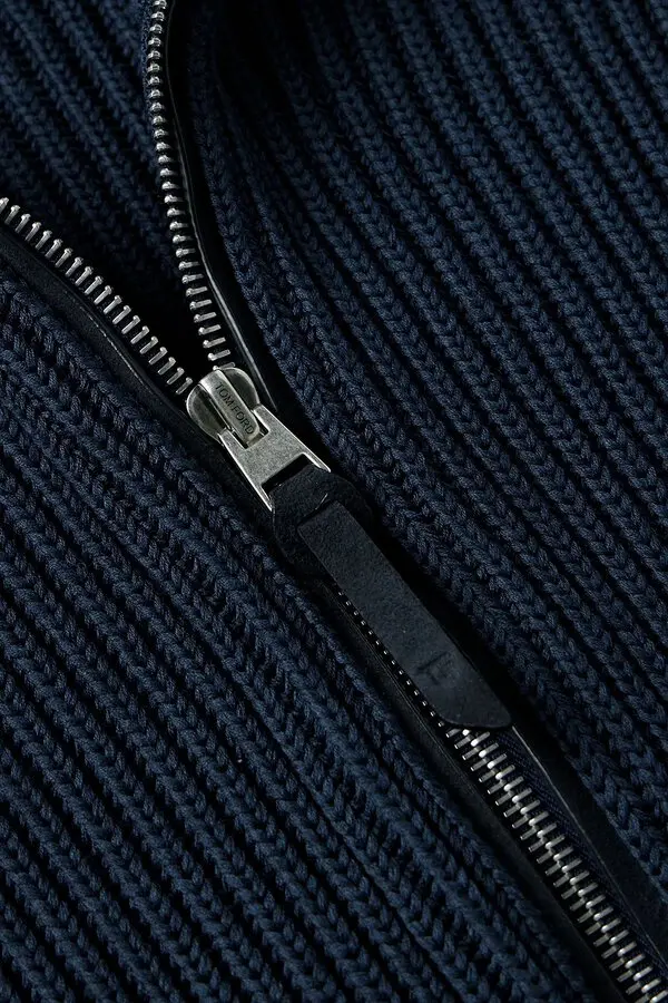 TOM FORD Slim-fit Ribbed Zip-up Cardigan