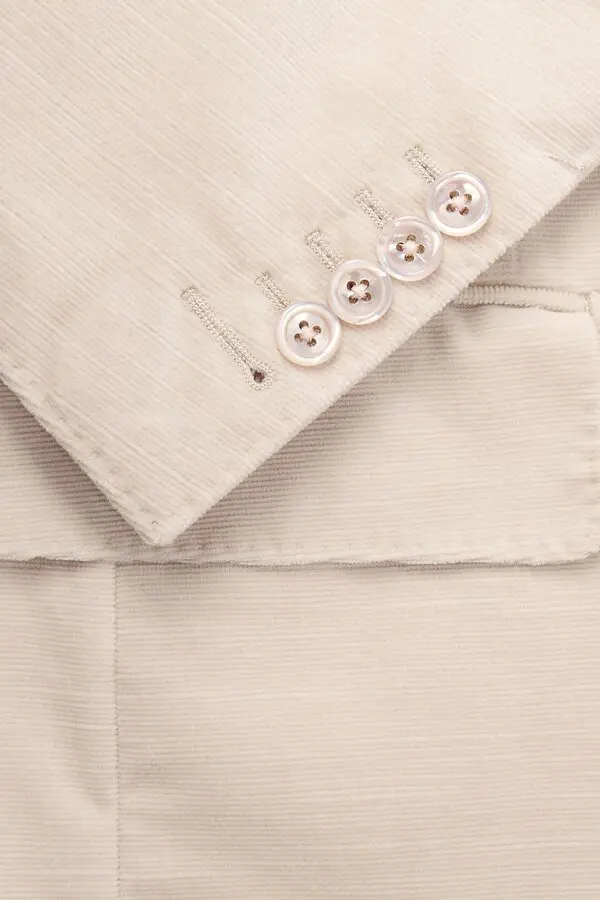 TOM FORD Shelton Slimfit Cottonvelvet Blazer - Cream