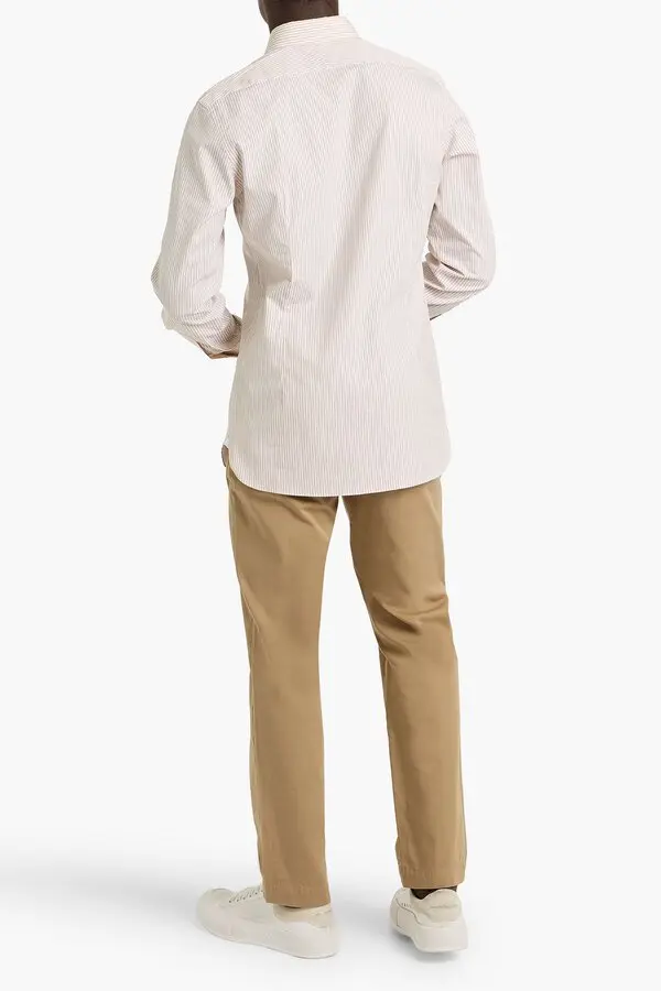 TOM FORD Striped Cotton Oxford Shirt