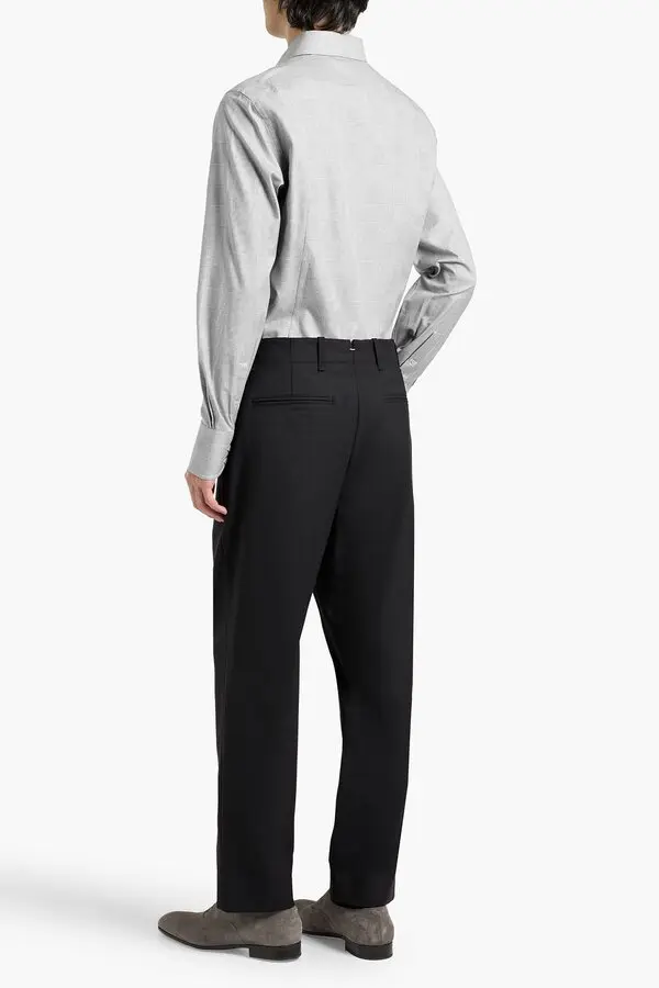 TOM FORD Prince Of Wales Checked Cottonpoplin Shirt