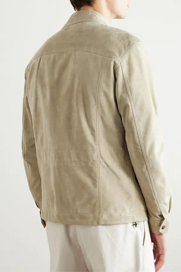 TOM FORD Suede Field Jacket With Drawstring Waist