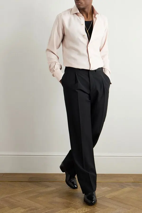 TOM FORD Slimfit Cutawaycollar Twill Shirt