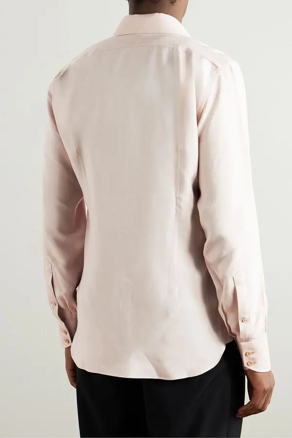 TOM FORD Slimfit Cutawaycollar Twill Shirt