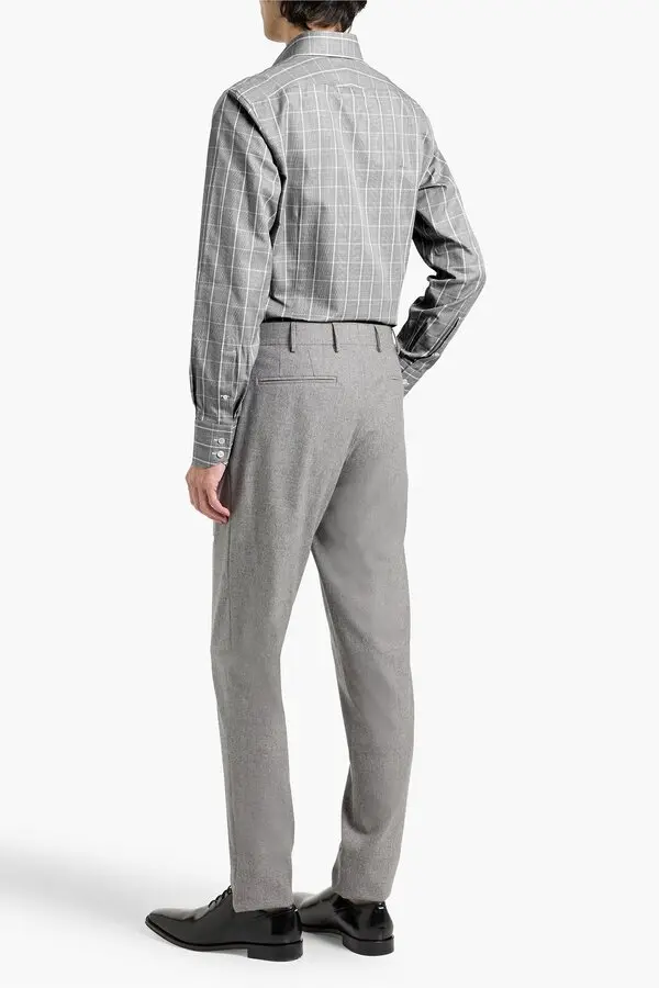 TOM FORD Prince Of Wales Checked Cottonpoplin Shirt