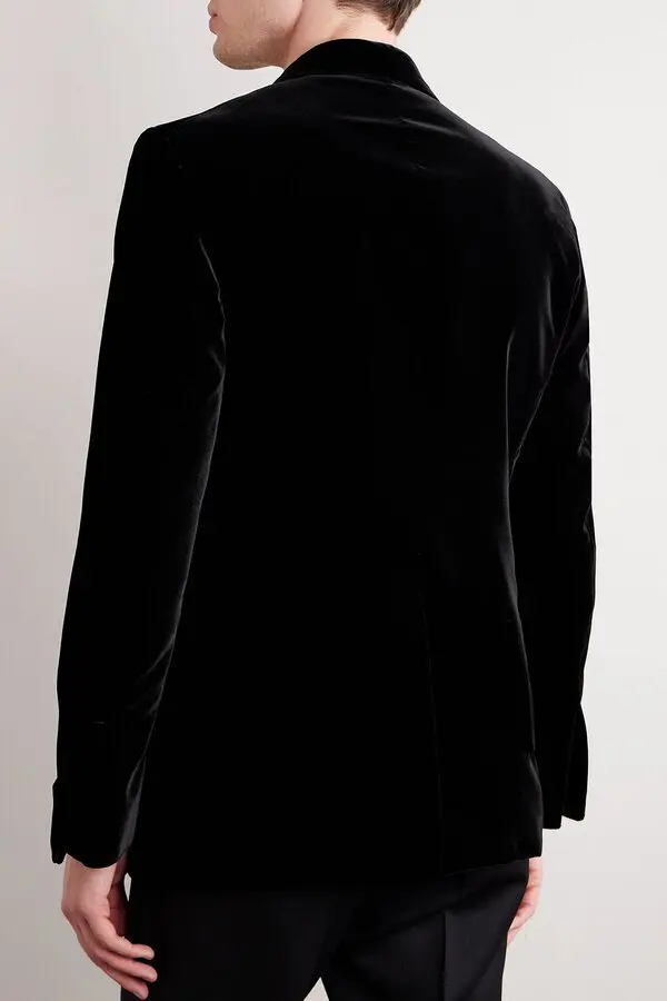 TOM FORD Shelton Velvet Tuxedo Jacket - Black
