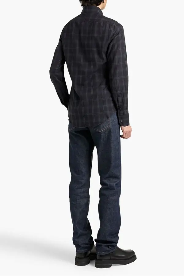 TOM FORD Checked Cottontwill Shirt