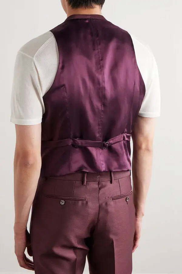 TOM FORD Dylan Vest In Wool, Mohair, And Silk-blend Twill