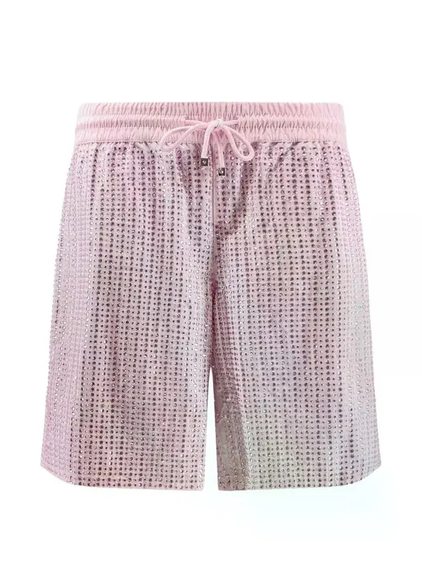 VENUJA Crystal Embellished Drawstring Shorts