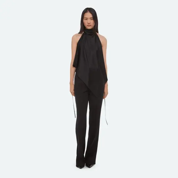 Helmut Lang Tie Scarf Top - Black