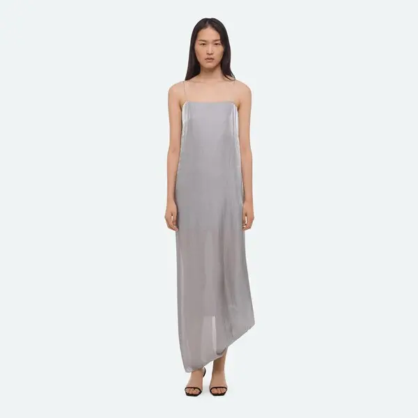 Helmut Lang Maxi Slip Dress In Iridescent Fabric
