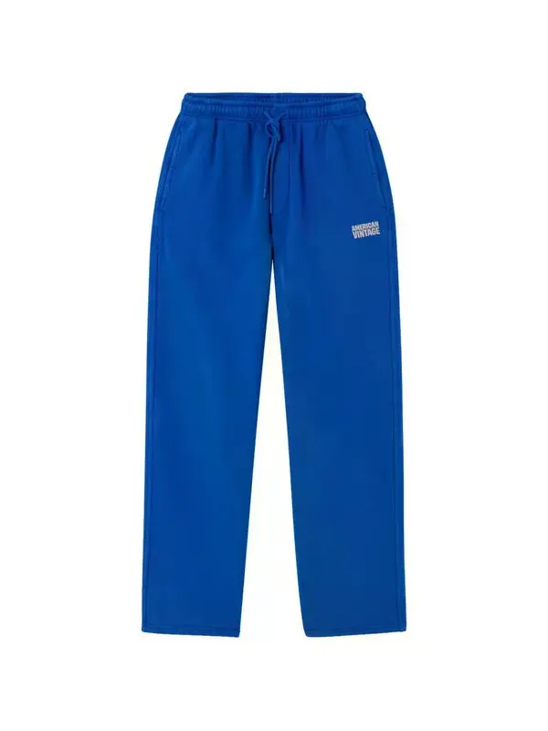 American Vintage Plizzy Logo-print Track Pants - Blue