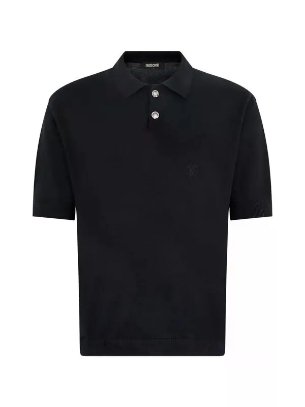 Roberto Cavalli Logo-embroidered Polo Shirt - Black