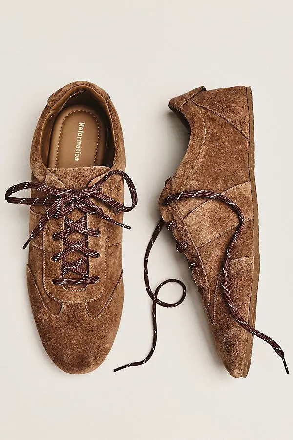 REFORMATION Terra Suede Sneakers - Farro
