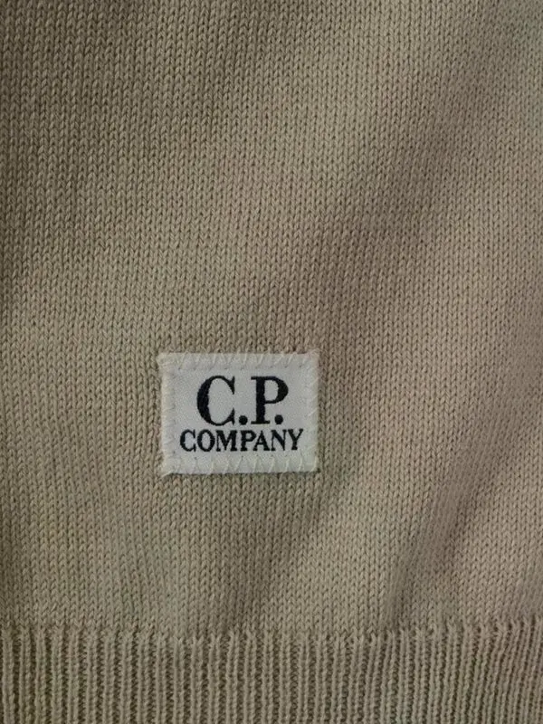 C.P. COMPANY Logo-patch Knitted Polo Shirt