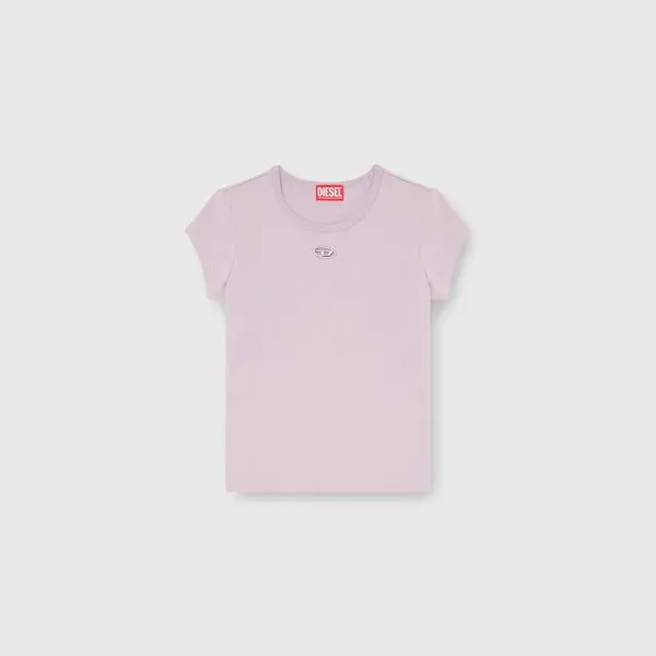 DIESEL® T-shirt With Embroidered Logo Detail - Violet