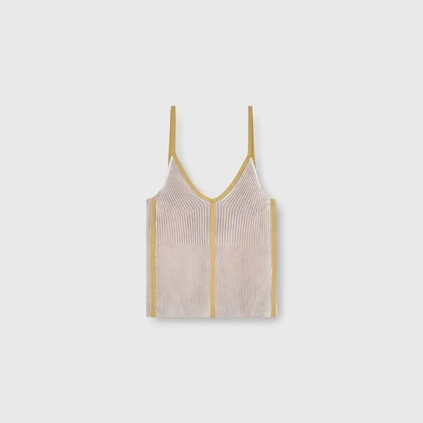 DIESEL® Rib-knit Cami Top With Contrast Bands - Violet