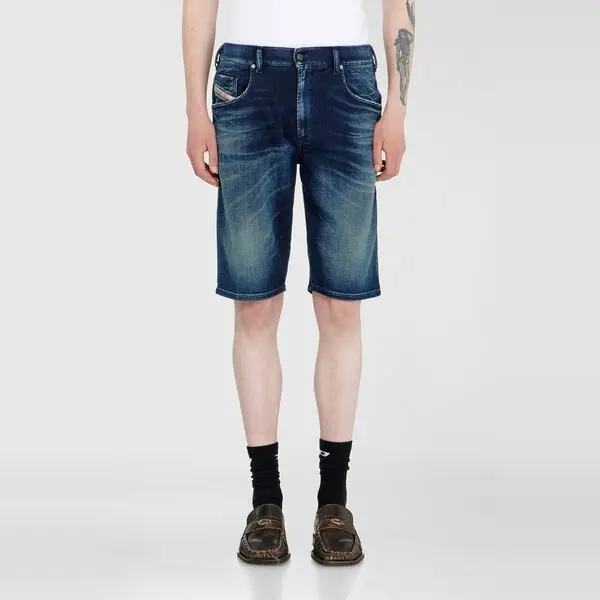 DIESEL® Slim Fit Joggjeans Chino Shorts - Blue