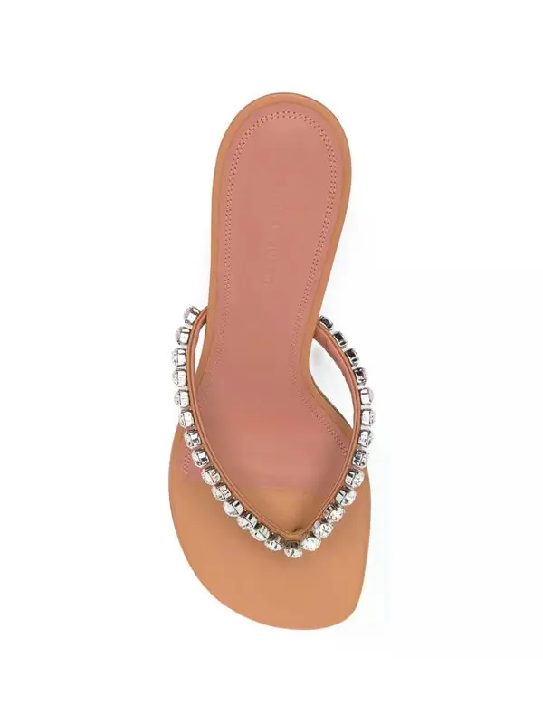 Amina Muaddi Gigi Crystal Embellished Heeled Sandals