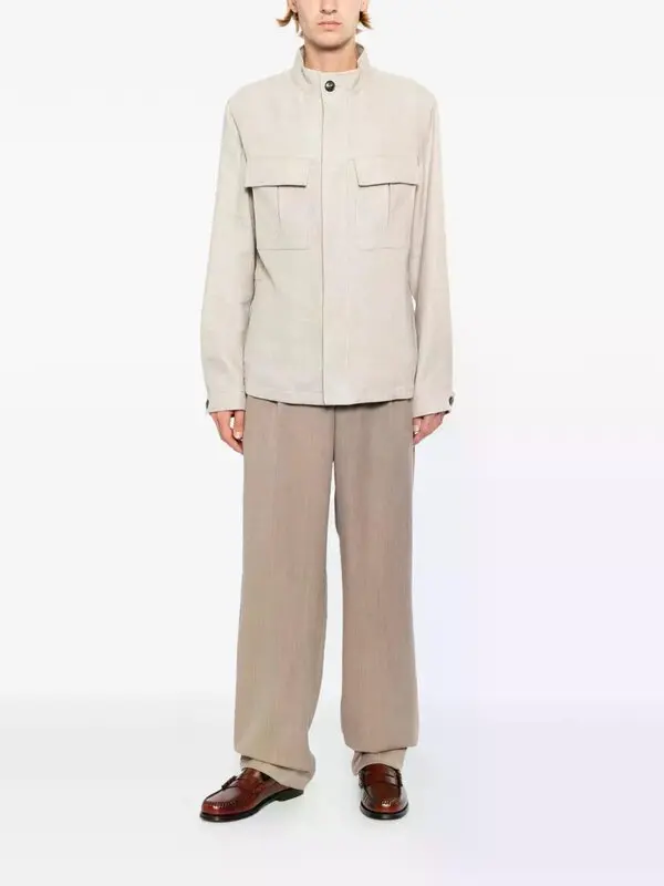 Zegna Stand-collar Flap-pocket Jacket