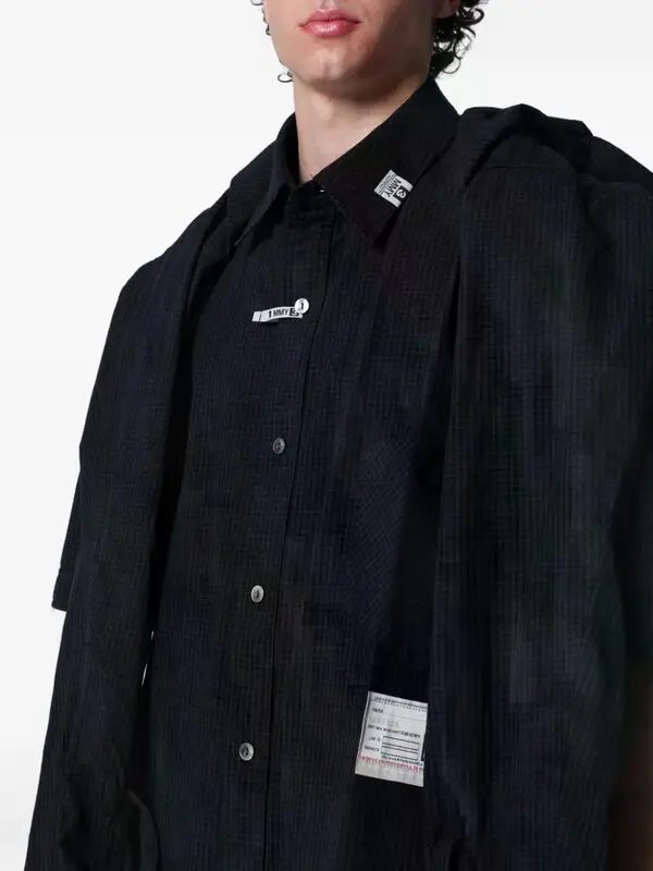 Mihara Yasuhiro Gingham-check Layered Shirt