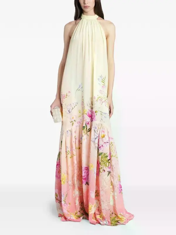 Hemant & Nandita Braided Halterneck Maxi Dress - Neutrals