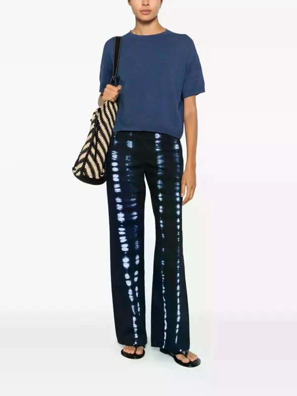 Momoni Olivina Tie-dye Wide-leg Trousers