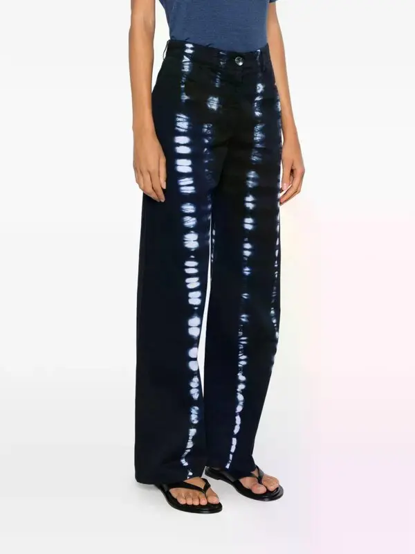 Momoni Olivina Tie-dye Wide-leg Trousers