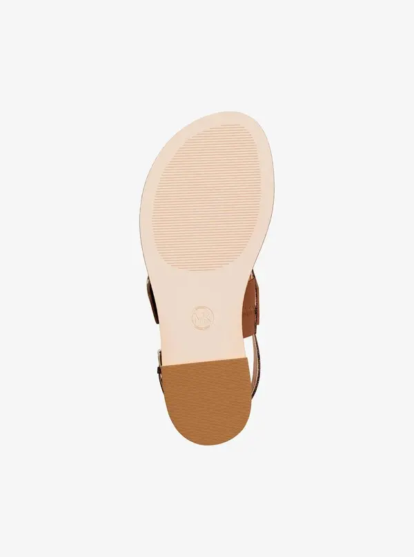 Michael Kors Carmen Signature Logo Sandal - Brown