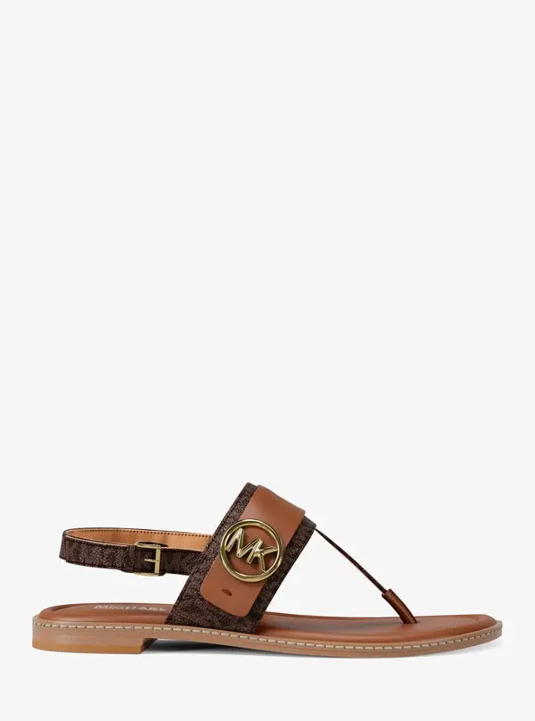 Michael Kors Carmen Signature Logo Sandal - Brown