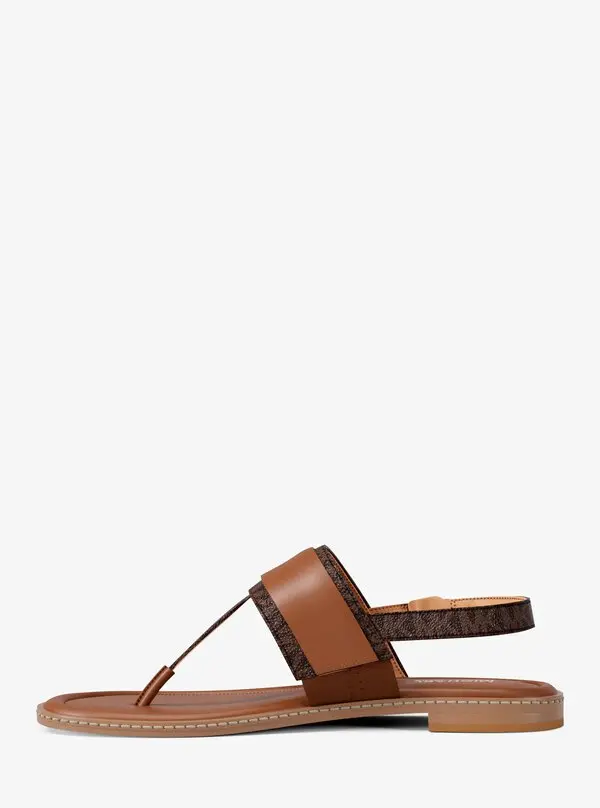 Michael Kors Carmen Signature Logo Sandal - Brown