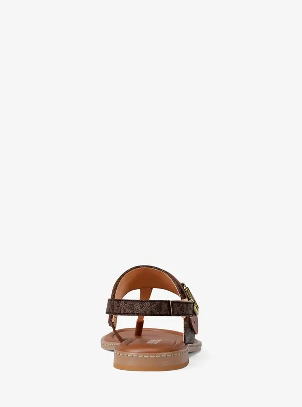 Michael Kors Carmen Signature Logo Sandal - Brown