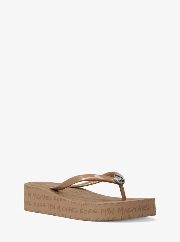 Michael Kors Bedford Logo Flip Flop - Brown