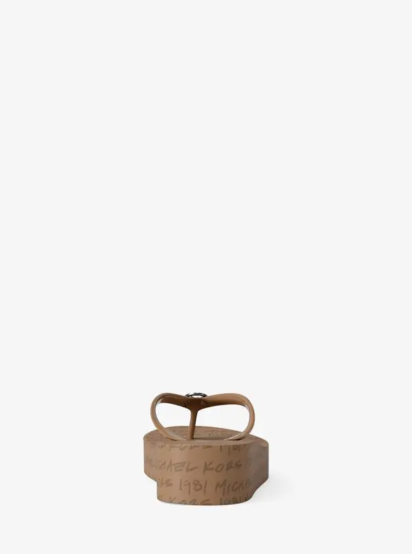 Michael Kors Bedford Logo Flip Flop - Brown