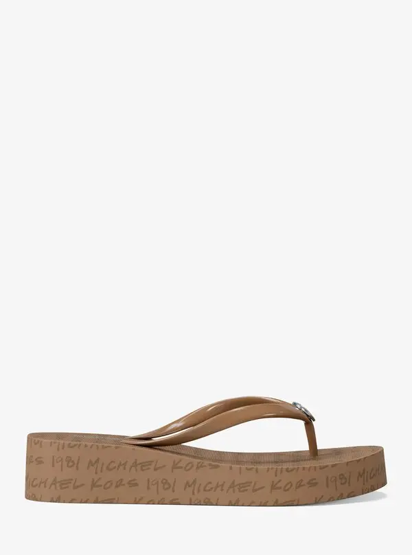 Michael Kors Bedford Logo Flip Flop - Brown