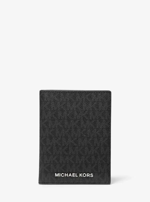 Michael Kors Jet Set Travel Medium Signature Logo Passport Case