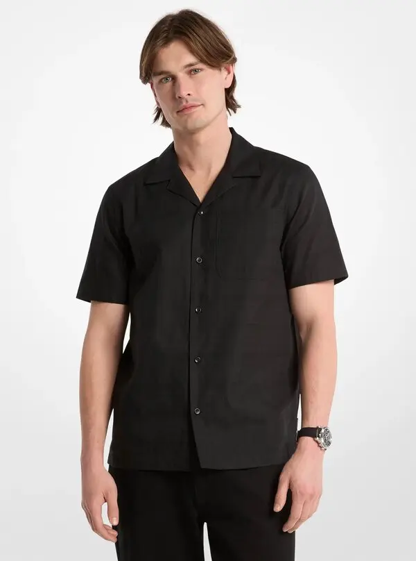 Michael Kors Cotton Short-sleeve Shirt - Black