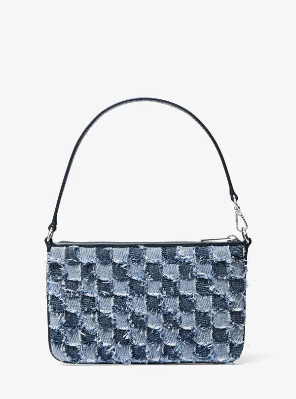 Michael Kors Jet Set Travel Small Patchwork Denim Convertible Wristlet